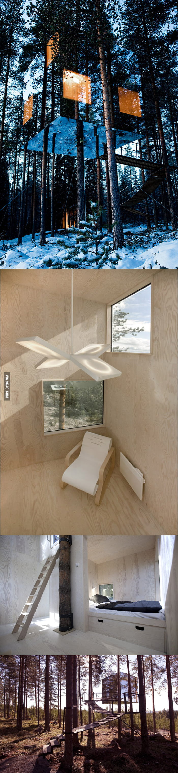 Mirror Treehouse in Sweden (Mirrorcube) - 9GAG