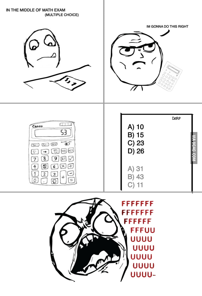 Calculator Rage - 9GAG
