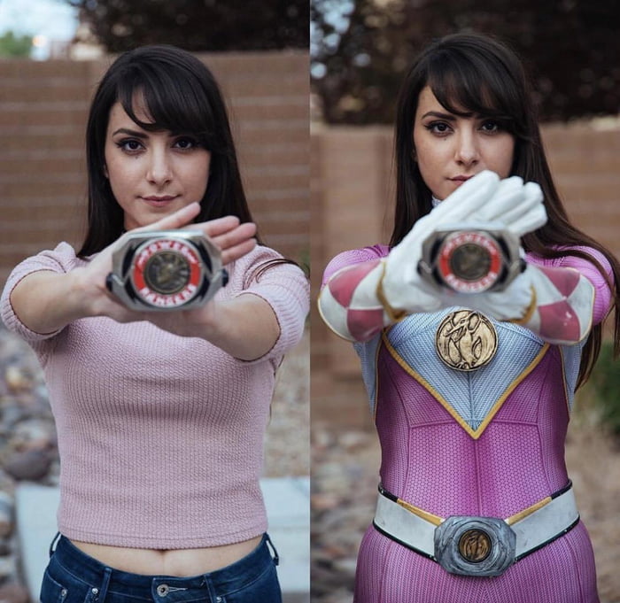 Pink Ranger from Power Rangers by Angela Domanico - 9GAG