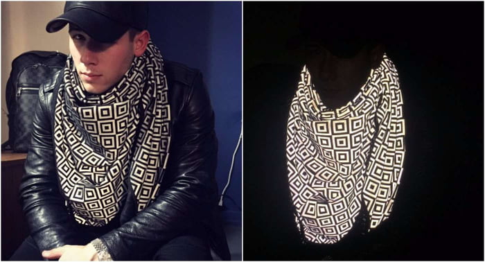 Anti-paparazzi clothing coated in glass nanospheres which reflects ...