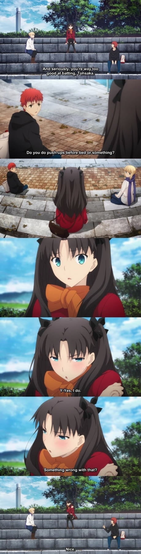 Tohsaka and the push-ups - 9GAG