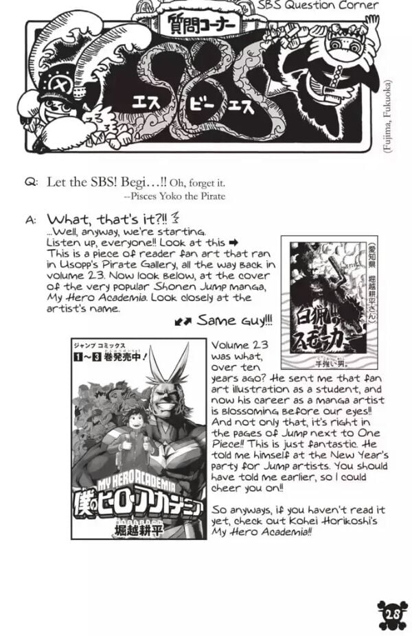 Oda had inspired the man who made MHA all this time.. Guess that's why ...