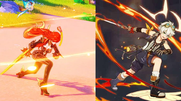 Pyro Archon's Family Signature Pose - 9GAG