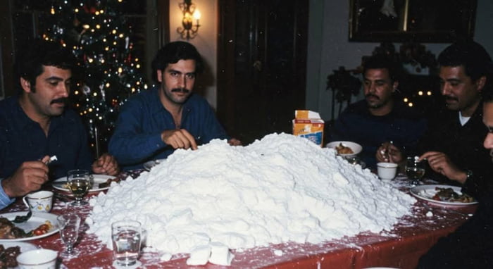 Pablo has more snow on his table than in Lithuania during Christmas ...