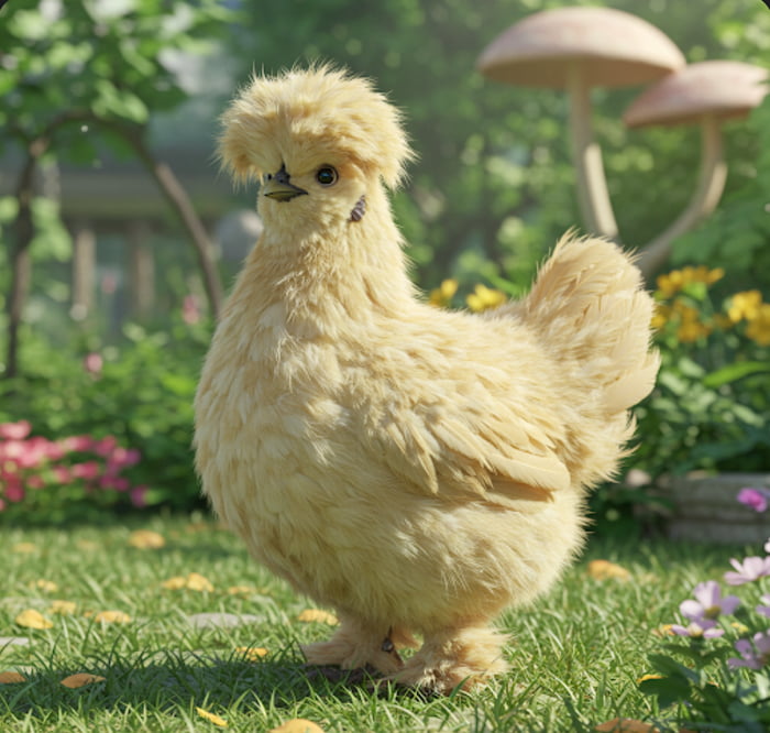 Ghibli Chicken (Silky dwarf chicken) - 9GAG