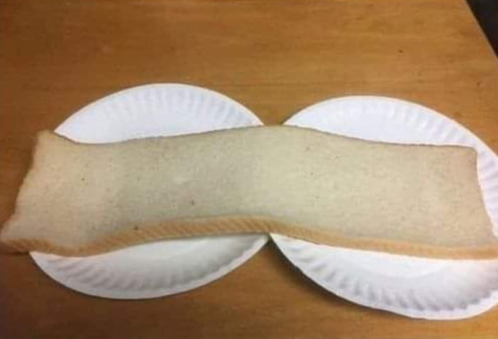 I present to you the future: horizontally cut bread. - 9GAG