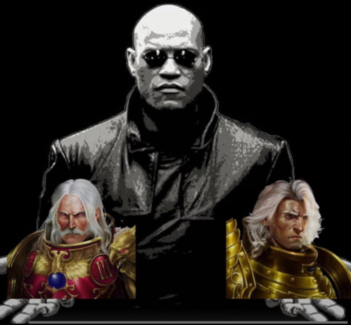 Choose Fulgrim with mustache or Rogal Dorn with long hair - 9GAG