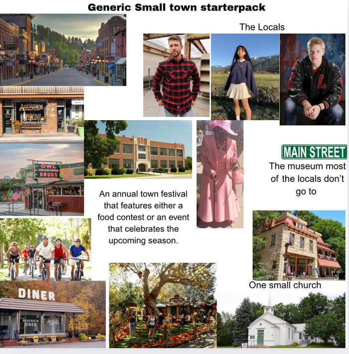 Generic small town Starterpack - 9GAG