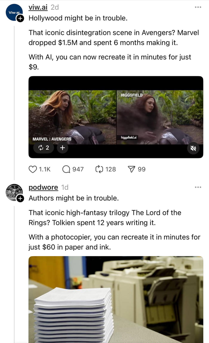 One of the best responses I’ve seen to the “AI can replace creativity” posts - 9GAG