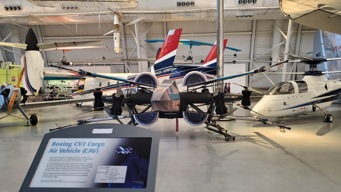 A large, heavy- lift drone dressed as an X Wing, used at Disney ...