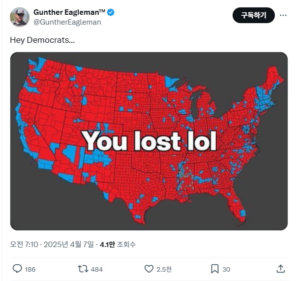 MAGA seems to be currently making a provocation with a map of the last ...