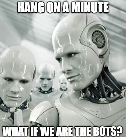 There'll come a point soon where bots will be commenting on bot posts ...