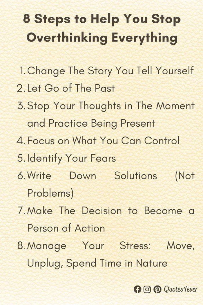 A cool guide to help you stop overthinking everything - 9GAG