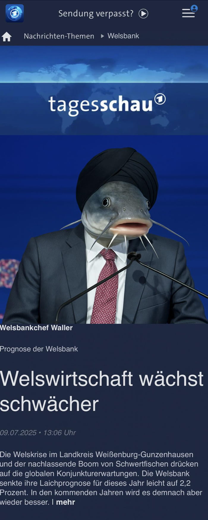When the economy is tanking, but you still have to deliver the news ...