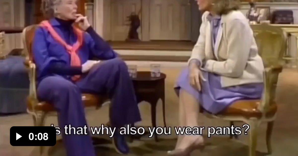 Katherine Hepburn laying down the heat on Barbara Walters - 9GAG
