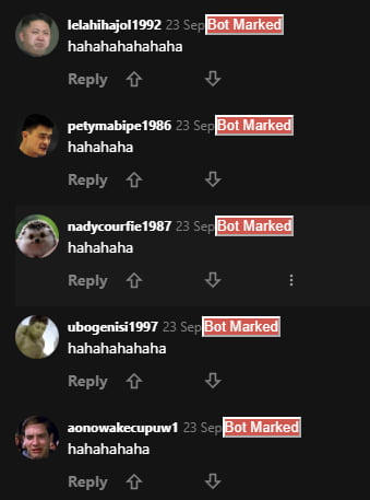 Remember "haha" bots? I've counted them - 9GAG