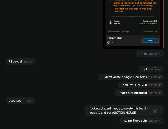 Diablo.trade in a nutshell, Blizzard put an Auction House in the game PLEASE - 9GAG