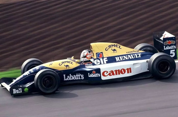Nigel Ernest James Mansell (Nigel Mansell) durante o Grande Prêmio da ...