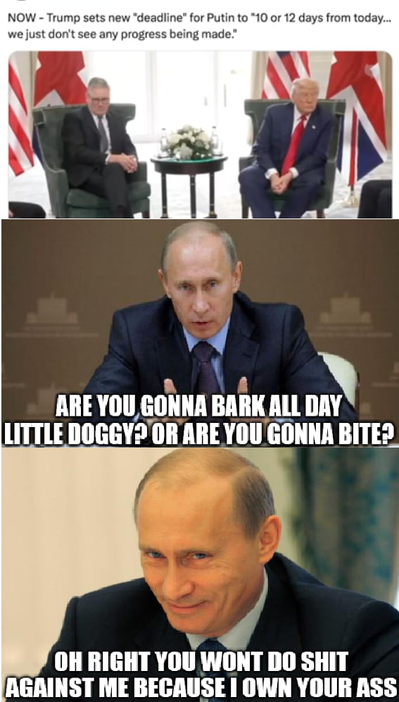More empty threats from russia's puppet - 9GAG