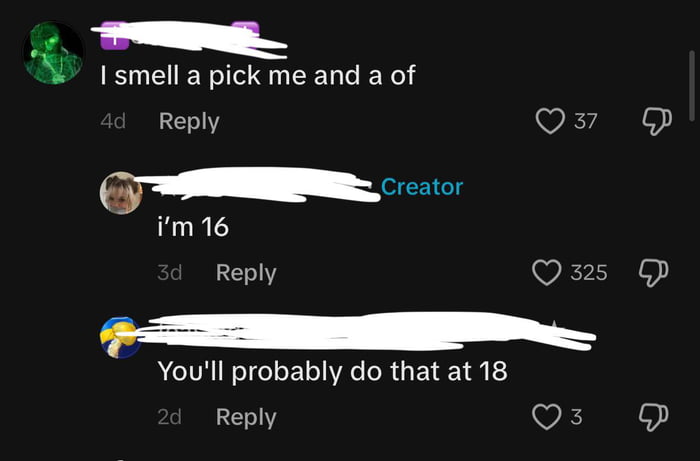 Weirdos in a tiktok comment section - 9GAG