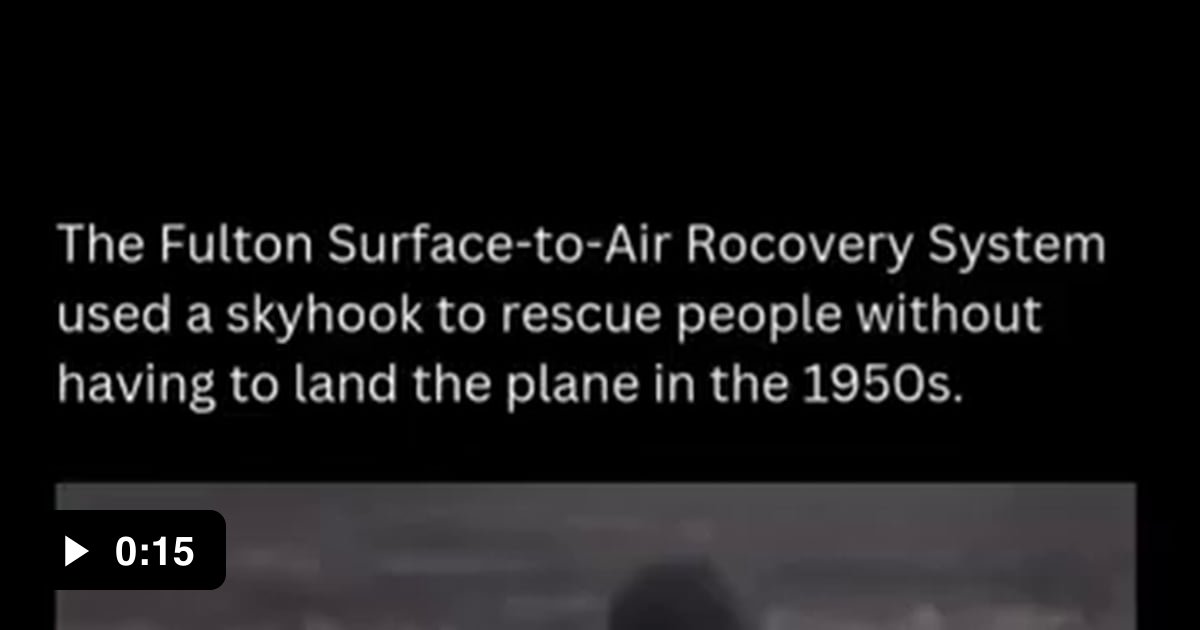 Skyhook in Action: The Fulton Surface-to-Air Recovery System (STAR) - 9GAG
