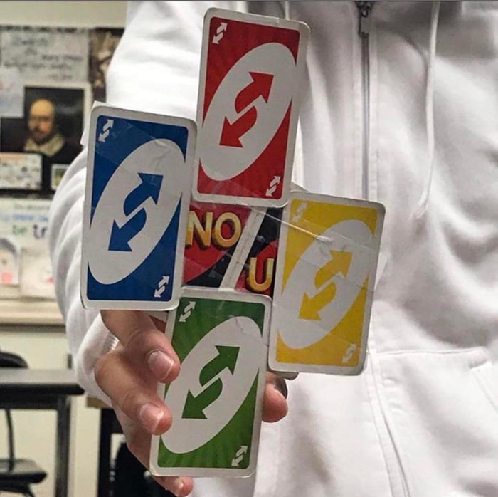 The last boss of uno:The true reverse card - 9GAG
