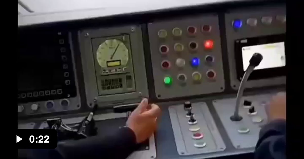 Cab view of a train in foggy weather - 9GAG