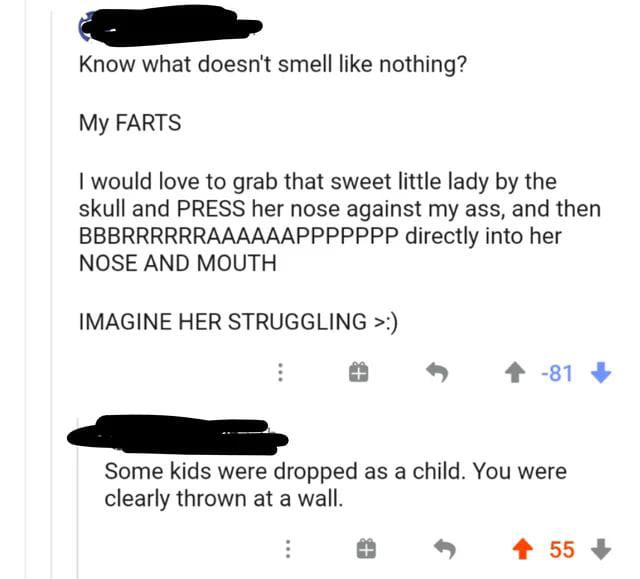 Even if the original comment is bait, this insult is incredible - 9GAG