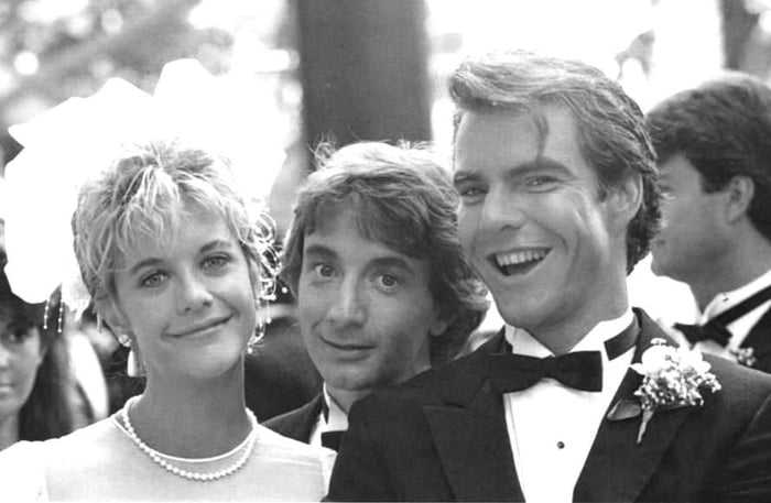 Meg Ryan, Martin Short and Dennis Quaid in a promo shot for the 1987 ...