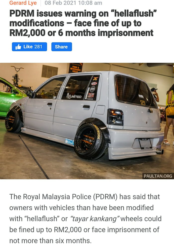 Tayar kangkang, camber, stance. Korang panggil apa? - 9GAG