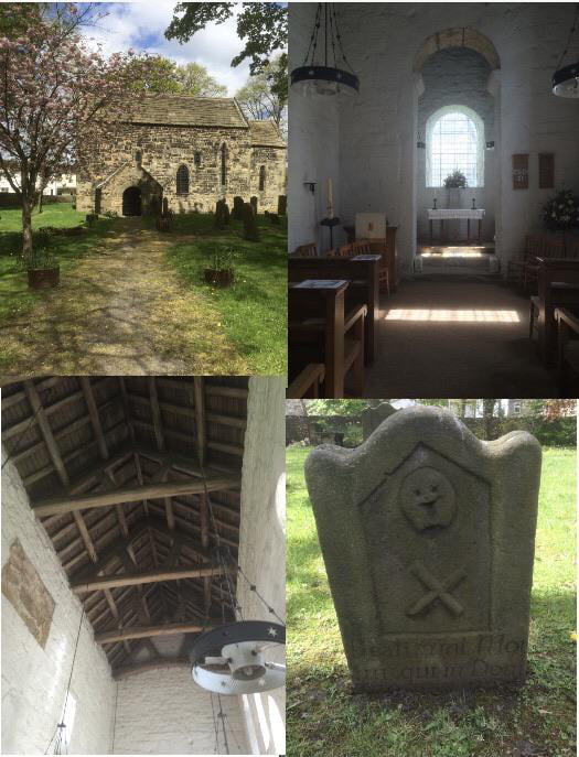 Escomb Saxon Church built around 675 AD, County Durham, UK. Visitors ...