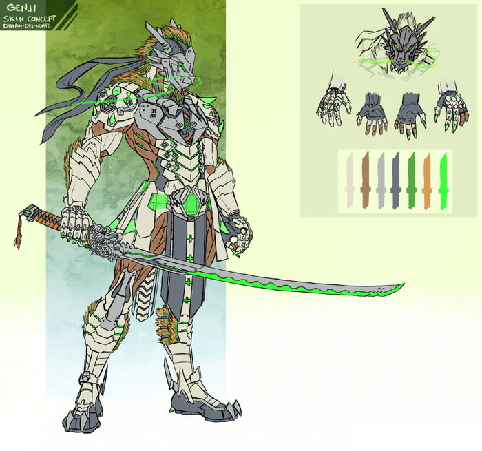 Genji Legendary Dragon skin concept by Kinseviing (Alba Hijano) - 9GAG