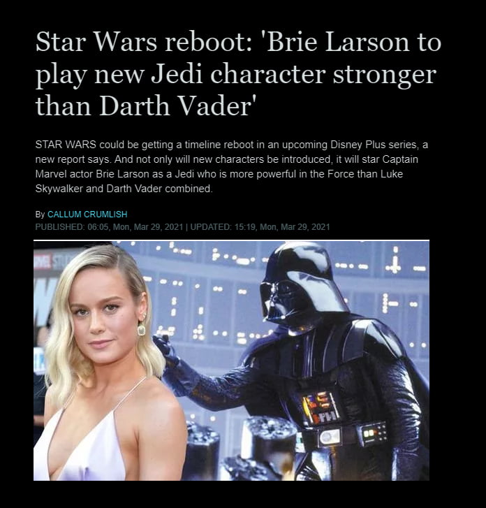 Seriously, Disney, Star Wars is not a submarine. Stop sinking it to new lows. And stronger that ...
