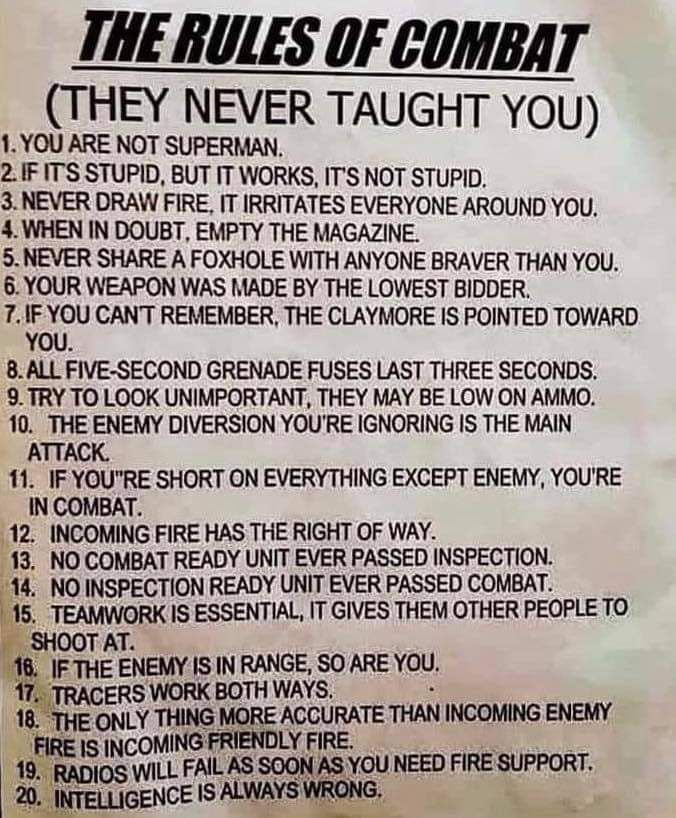 Rules of combat. - 9GAG