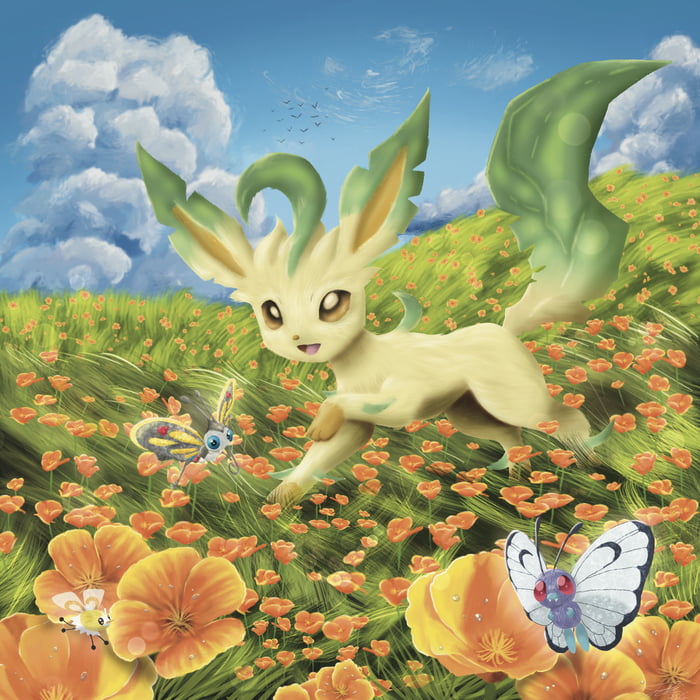 Just finished up this Leafeon commission :) - 9GAG