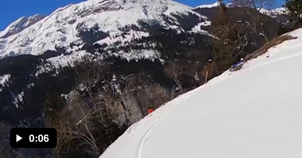 Snowboarding off a cliff - 9GAG
