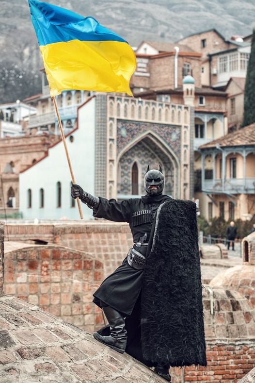 Georgian Batman also supports Ukraine - 9GAG