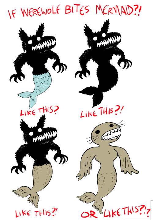 If werewolf bites mermaid... - 9GAG