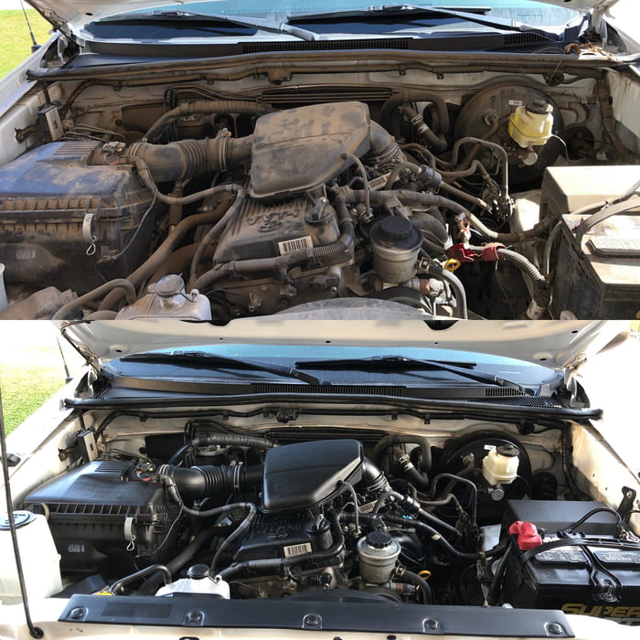 Cleaning the engine. Before and after. - 9GAG