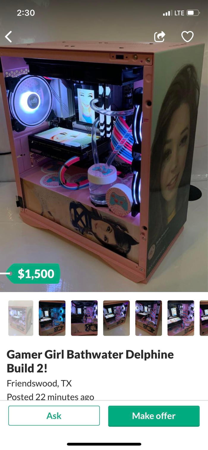 Belle Delphine gamer girl bath water cooled PC - 9GAG