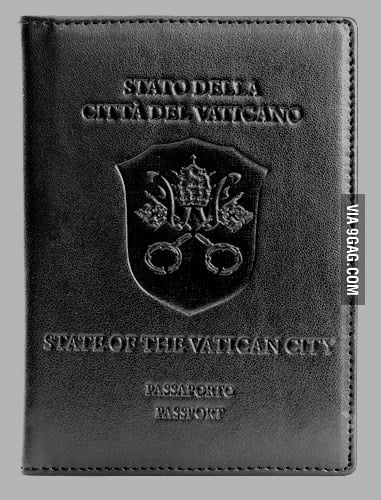 Vatican City passport, one of the rarest passports on earth - 9GAG
