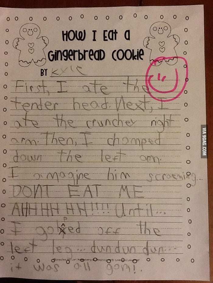 Is my boy a future serial killer? Or does he just enjoy his cookies? - 9GAG