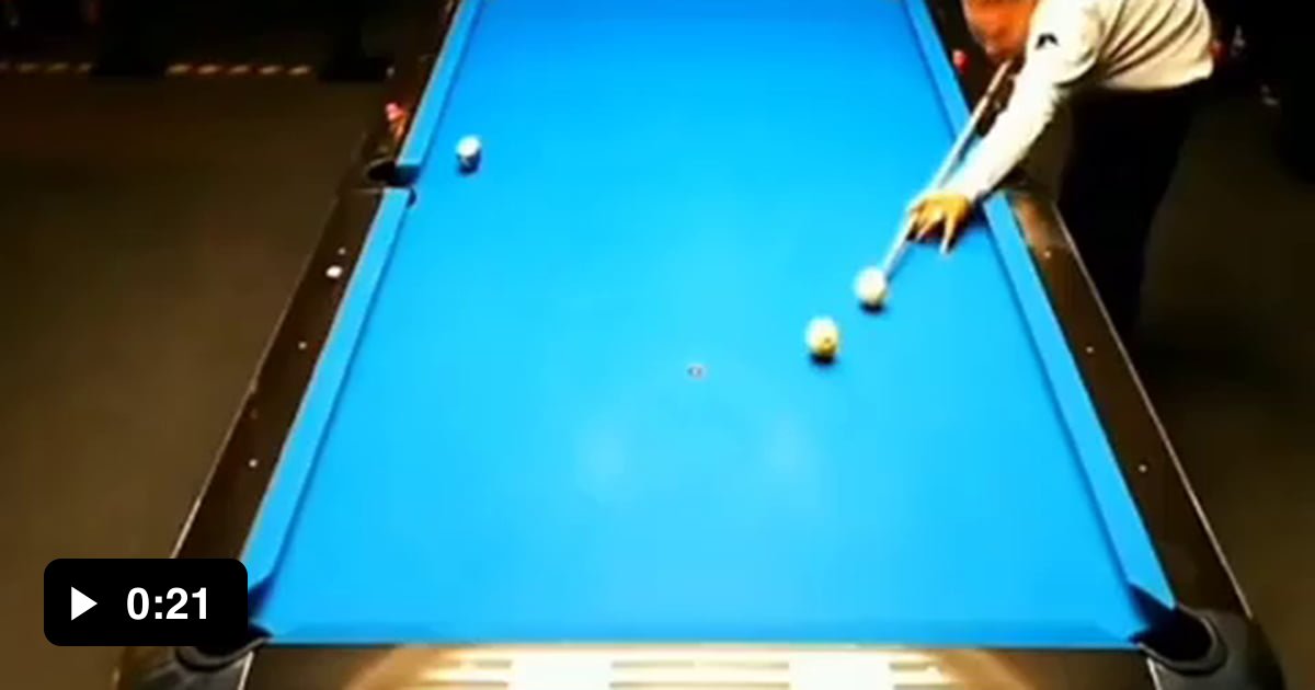 The Magician, Efren "Bata" Reyes pulling off a sick trick shot in the billiard table. - 9GAG