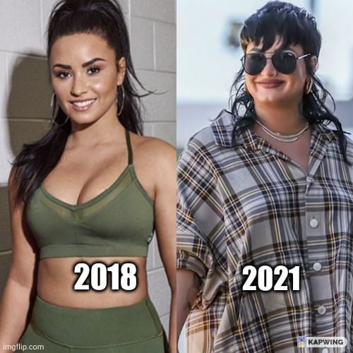 Da fuk happened to Demi lovato? - 9GAG