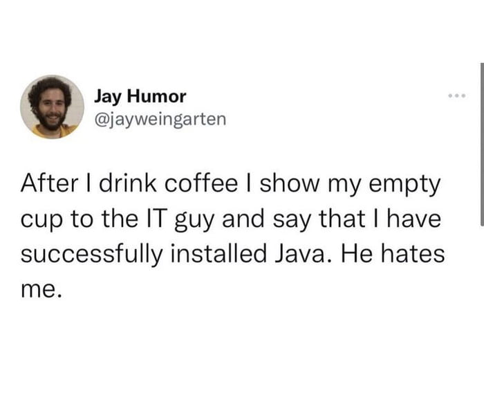Installed Java - 9GAG