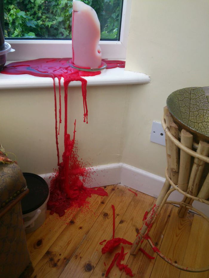 When you buy a large candle and leave it in the window, to direct ...