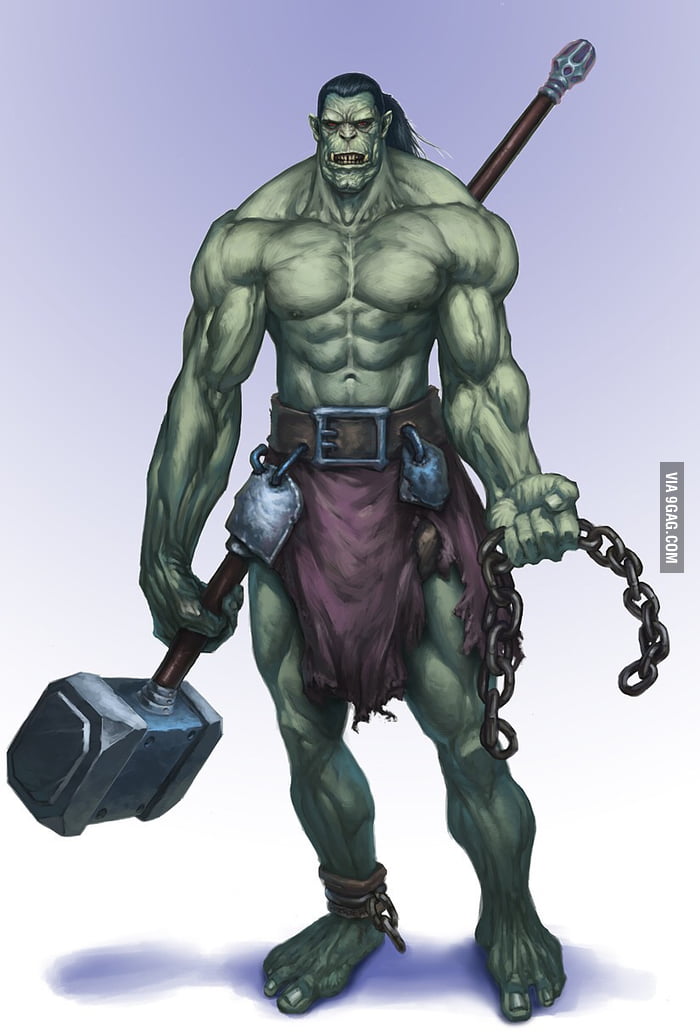 The image I use for my dnd char half-Orc barbarian - 9GAG