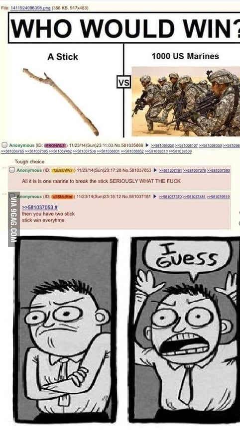 STICK WINS EVERY TIME! - 9GAG