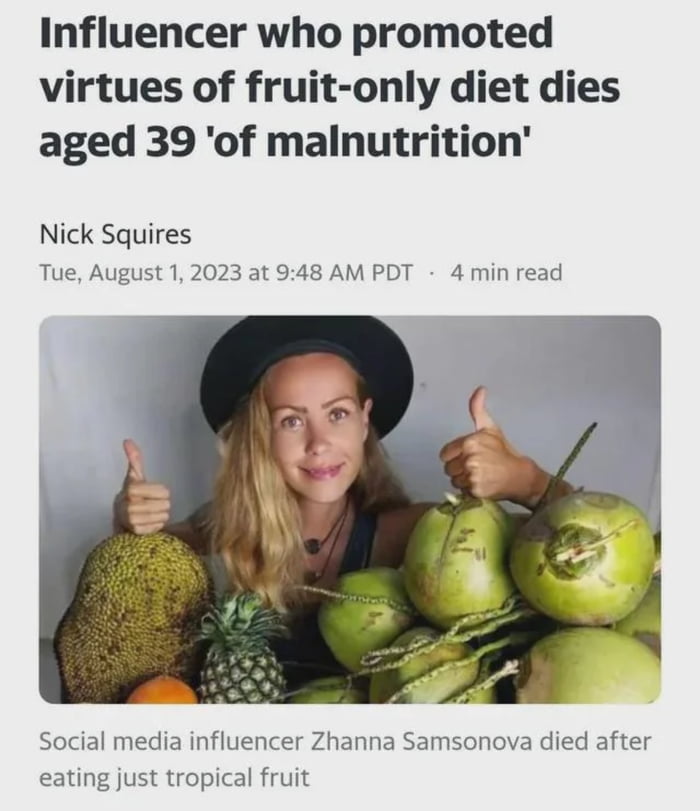 'Fruit-Only' Diet Fail - 9GAG