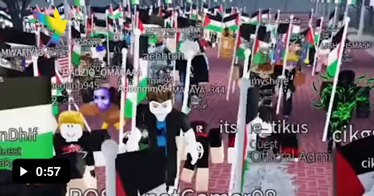 Kids in Malaysia protest for a Free Palestine on Roblox - 9GAG